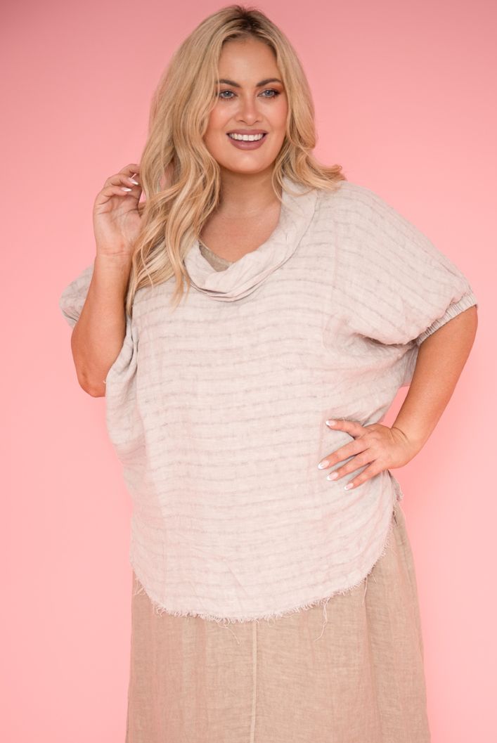 Violanda Top | Beige – DonnaDonna.com.au
